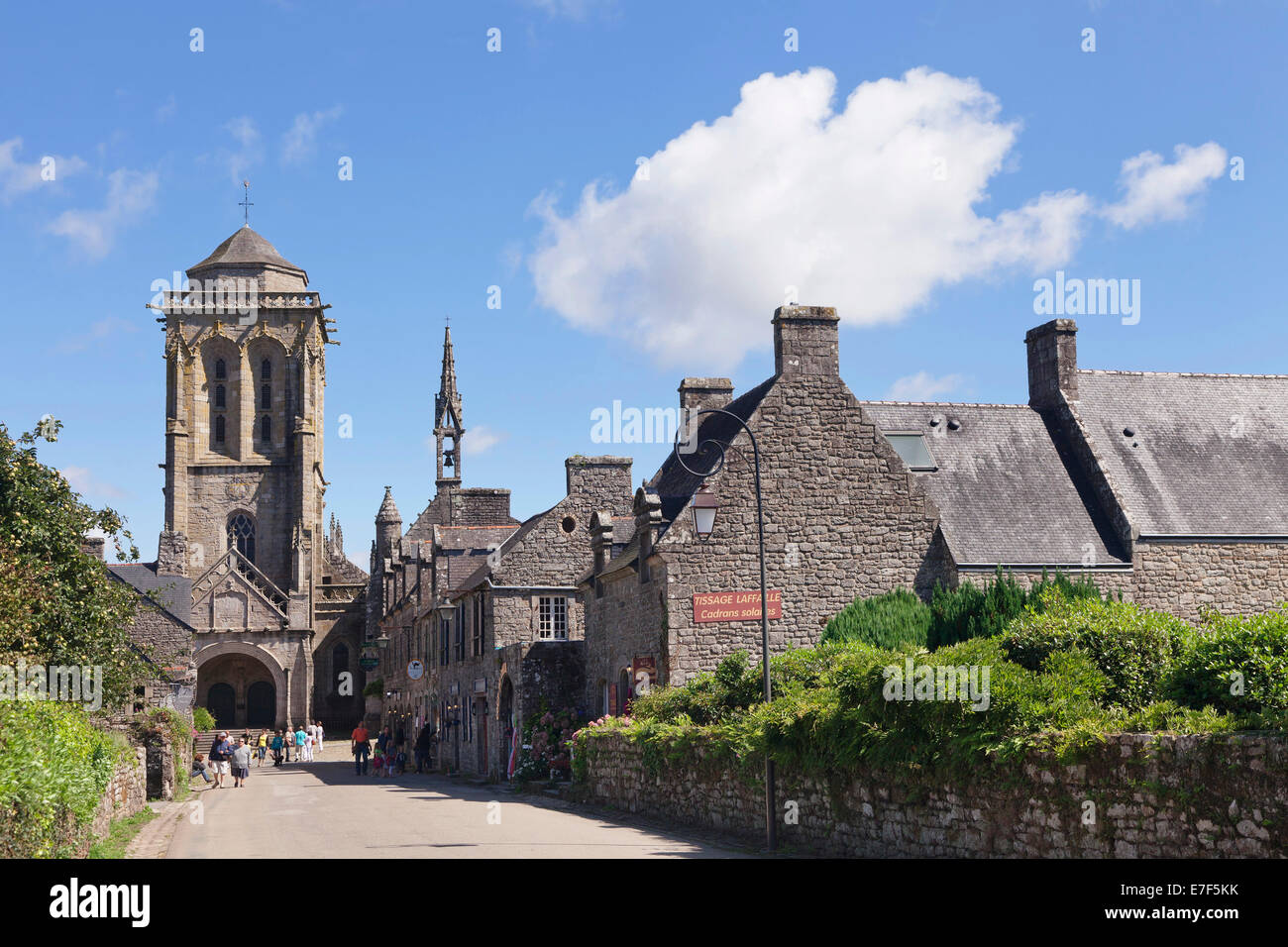 Historic buildings and Church of Saint-Ronan, Locronan, Département ...