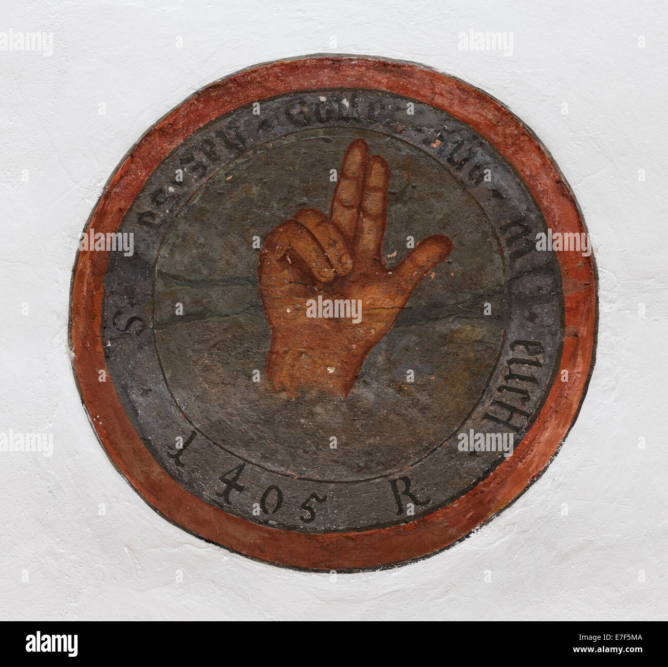 Three-finger salute of a hand taking an oath from 1405, arcade of ...