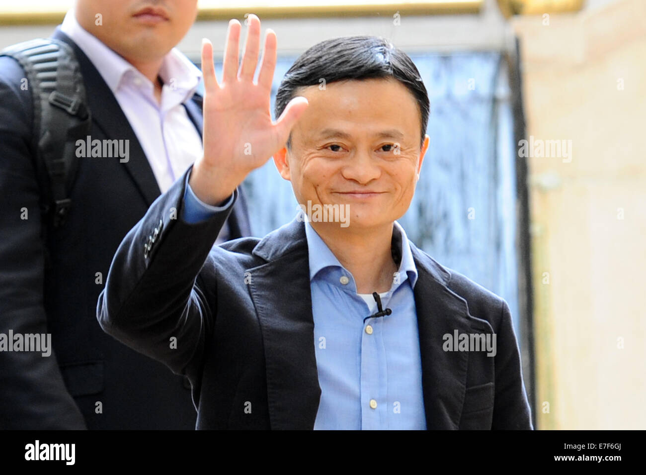 Singapore. 16th Sep, 2014. Founder and chairman of Alibaba Group Ma Yun ...