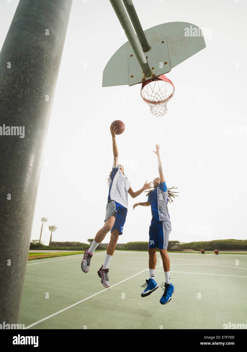 Boys Playing Basketball High Resolution Stock Photography and Images ...