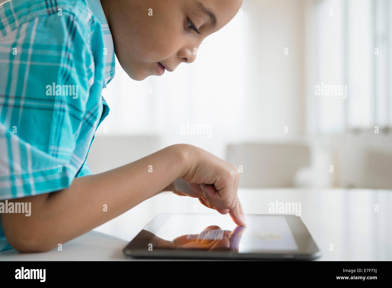 Close up person using tablet hi-res stock photography and images - Alamy