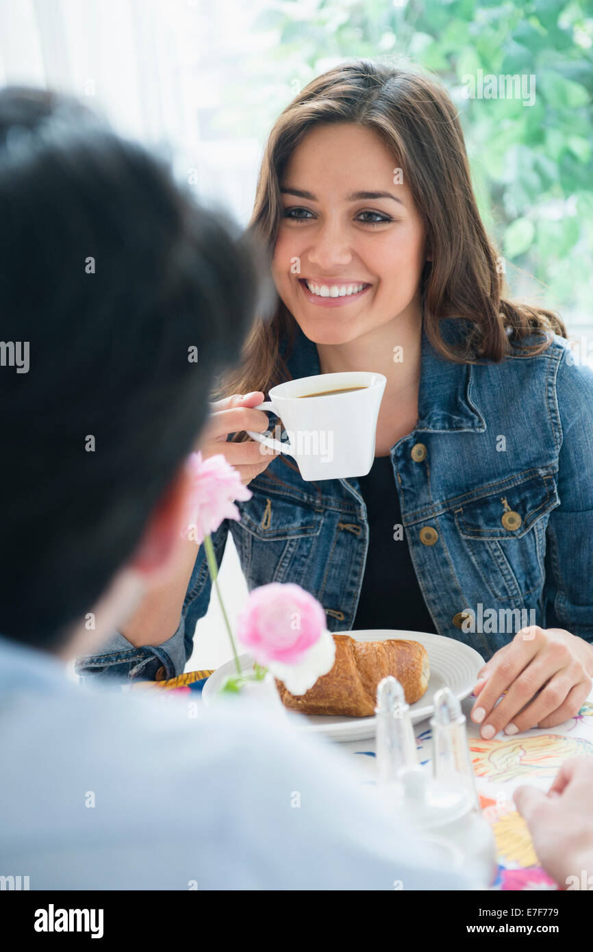 Young couple enjoying breakfast hi-res stock photography and images - Alamy