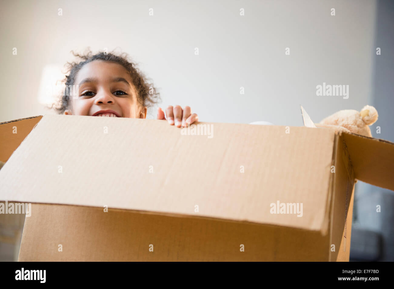 Girl in box hi-res stock photography and images - Alamy