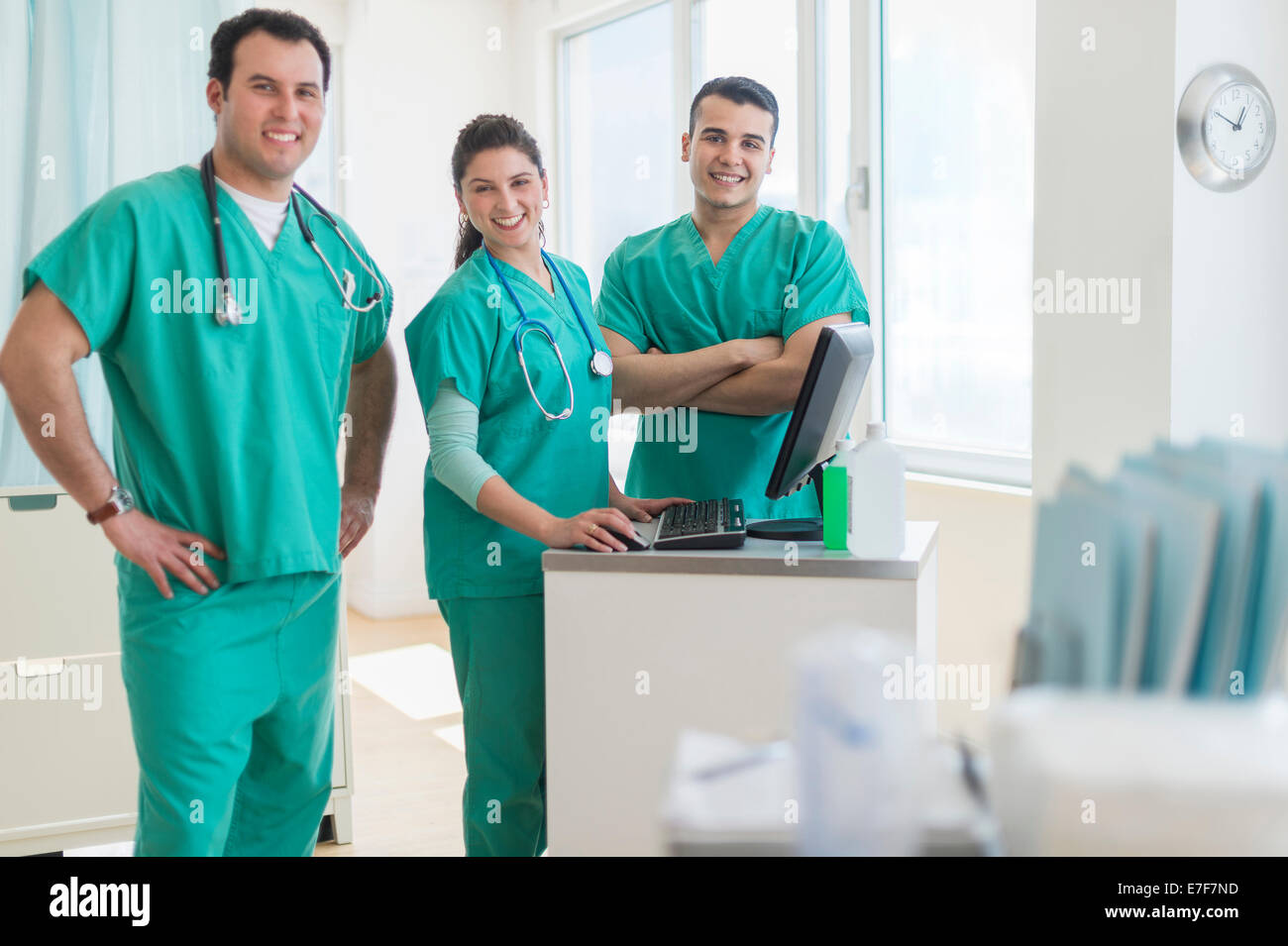 Hispanic nurses smiling in hospital Stock Photo - Alamy