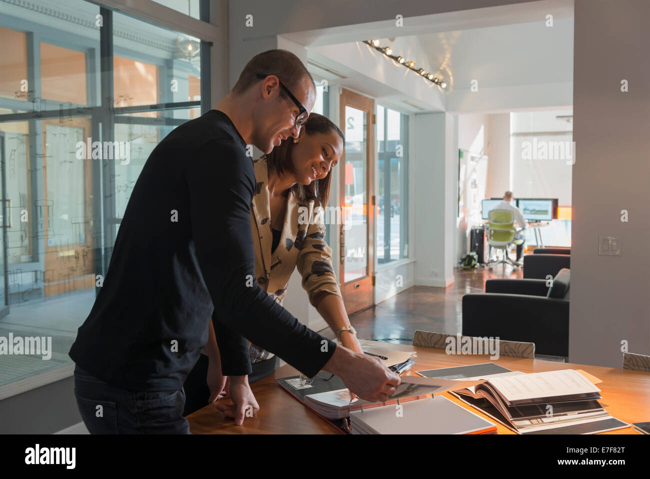 Business people working in conference room Stock Photo - Alamy