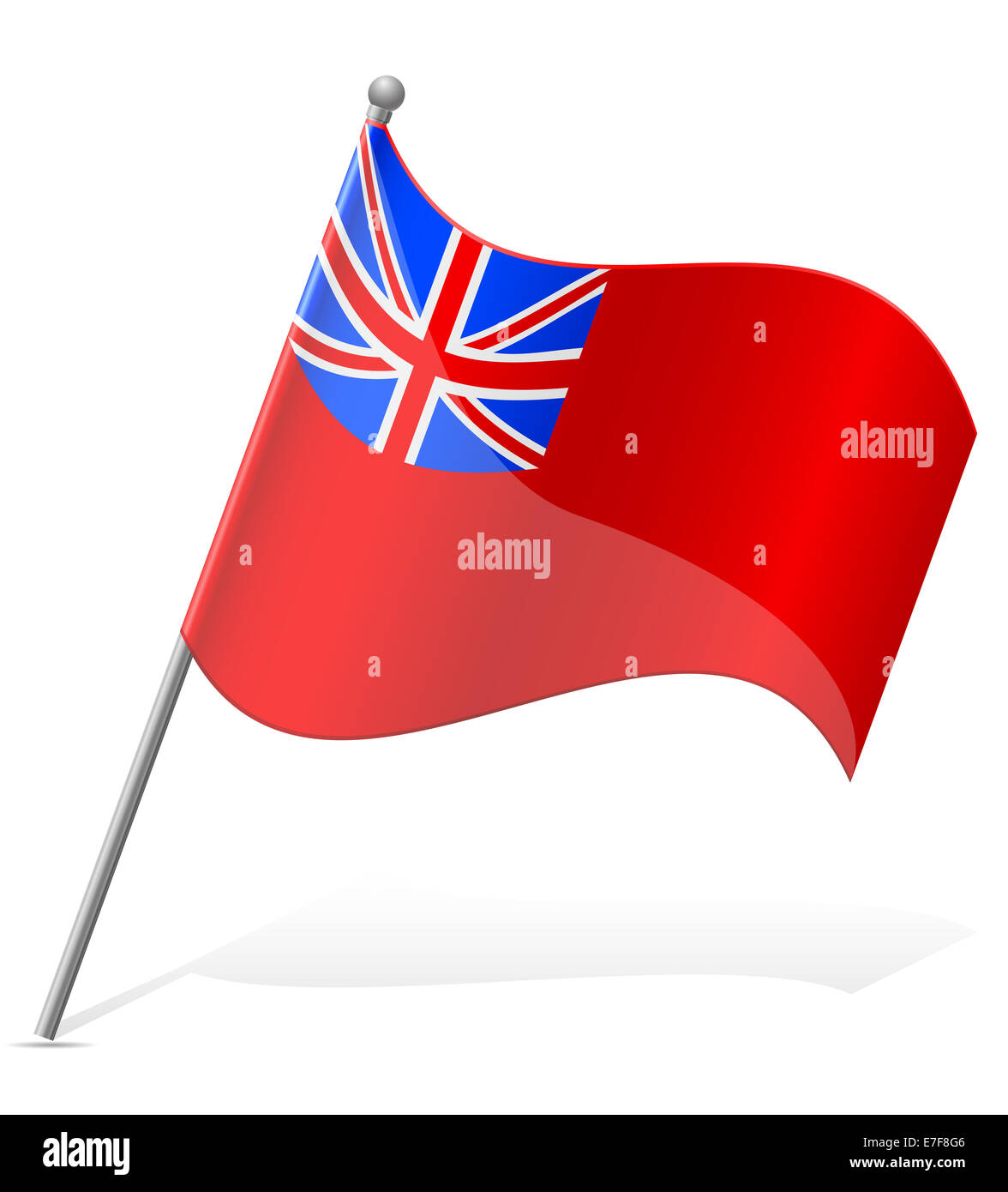 flag of Bermuda Island illustration isolated on white background Stock ...