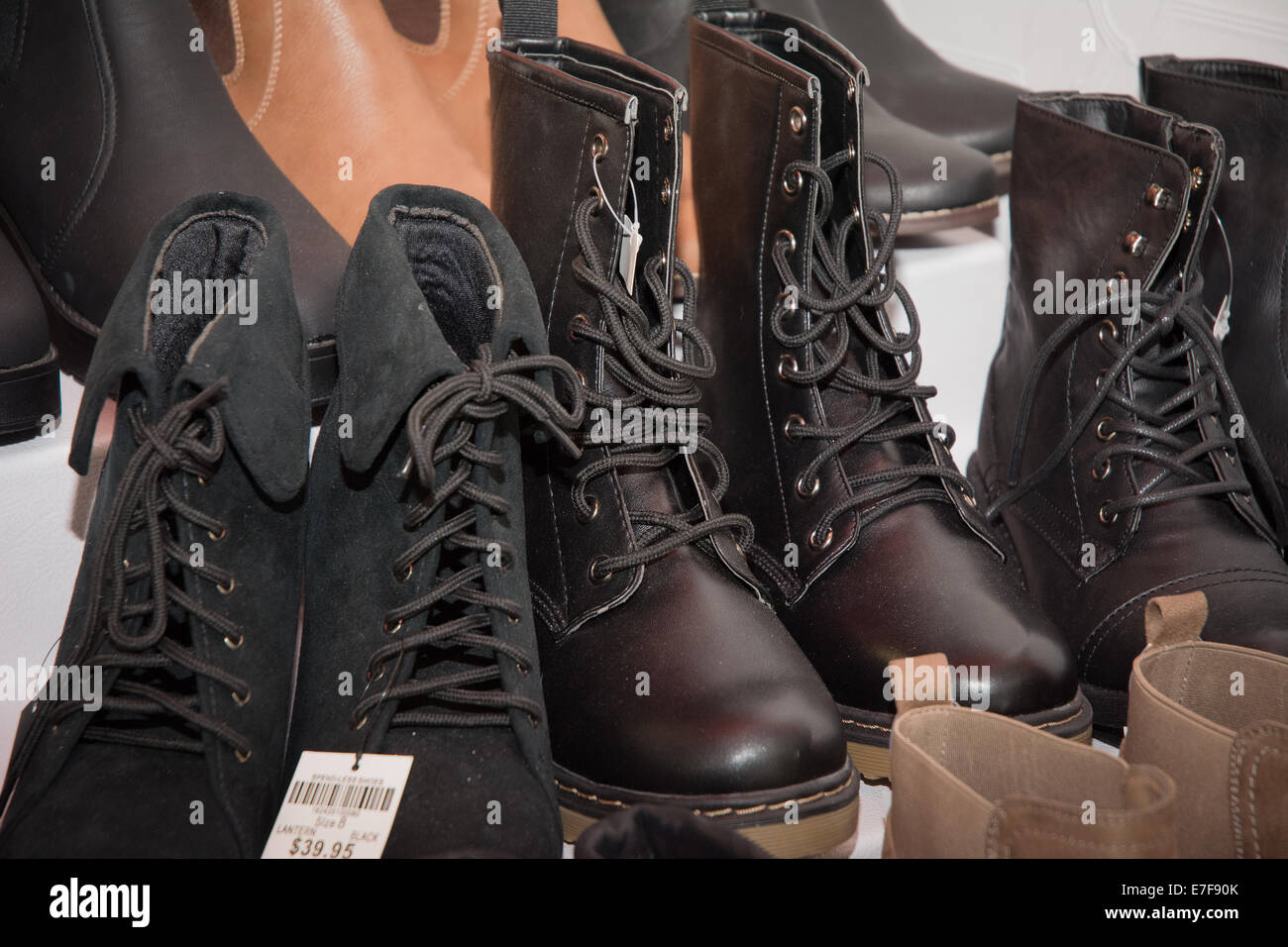 Shop front boots hi-res stock photography and images - Alamy