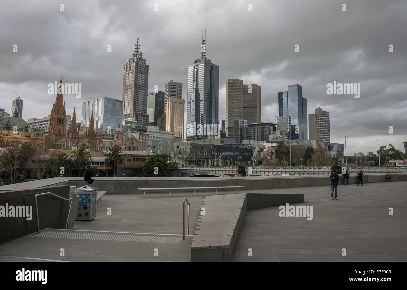 Southbank Promenade and Skyline Melbourne Australia Stock Photo - Alamy