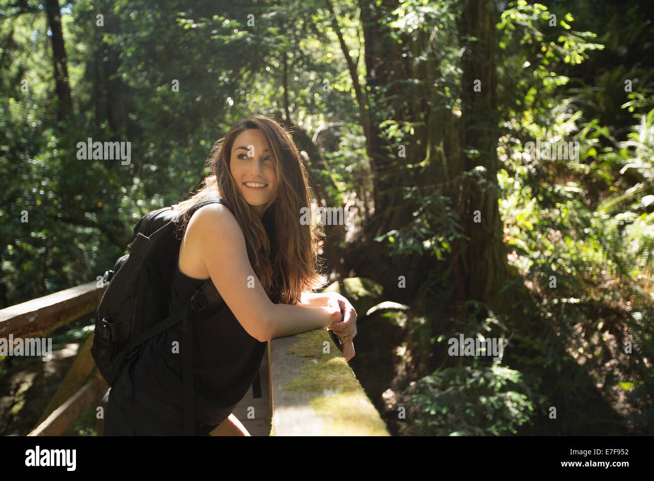 Person standing on a bridge hi-res stock photography and images - Alamy