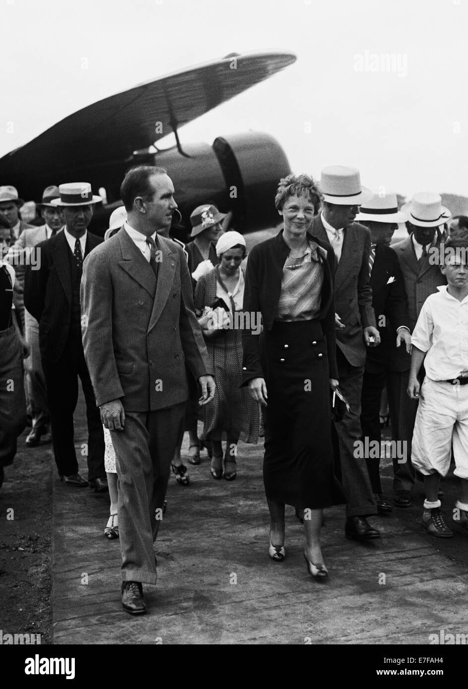 Vintage photo of American aviation pioneer and author Amelia Earhart ...