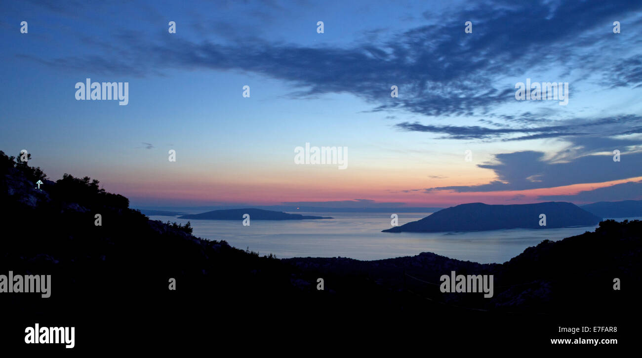 panoramic view of the Kvarner Gulf from Kamenice near Sveti Juraj ...