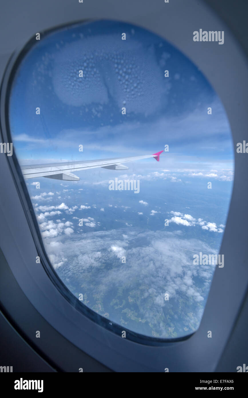 view through airplane window Stock Photo - Alamy