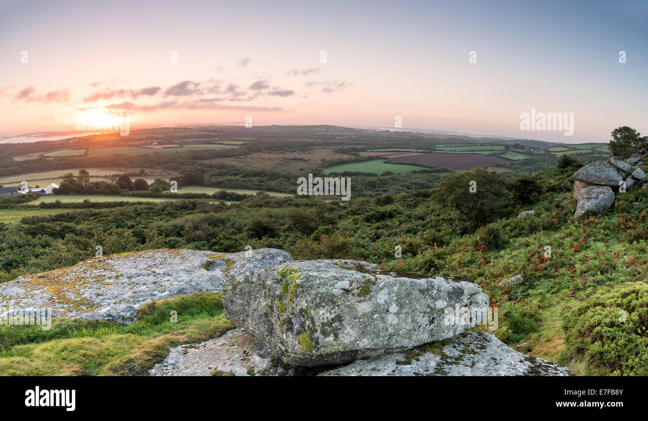 The view form Helman Tor near Bodmin in Cornwall Stock Photo - Alamy