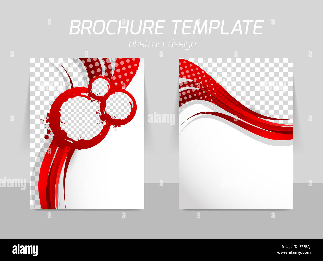 Flyer template back and front design Stock Photo - Alamy