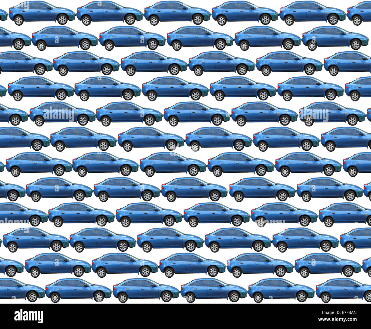 nice texture from many little blue automobiles Stock Photo - Alamy
