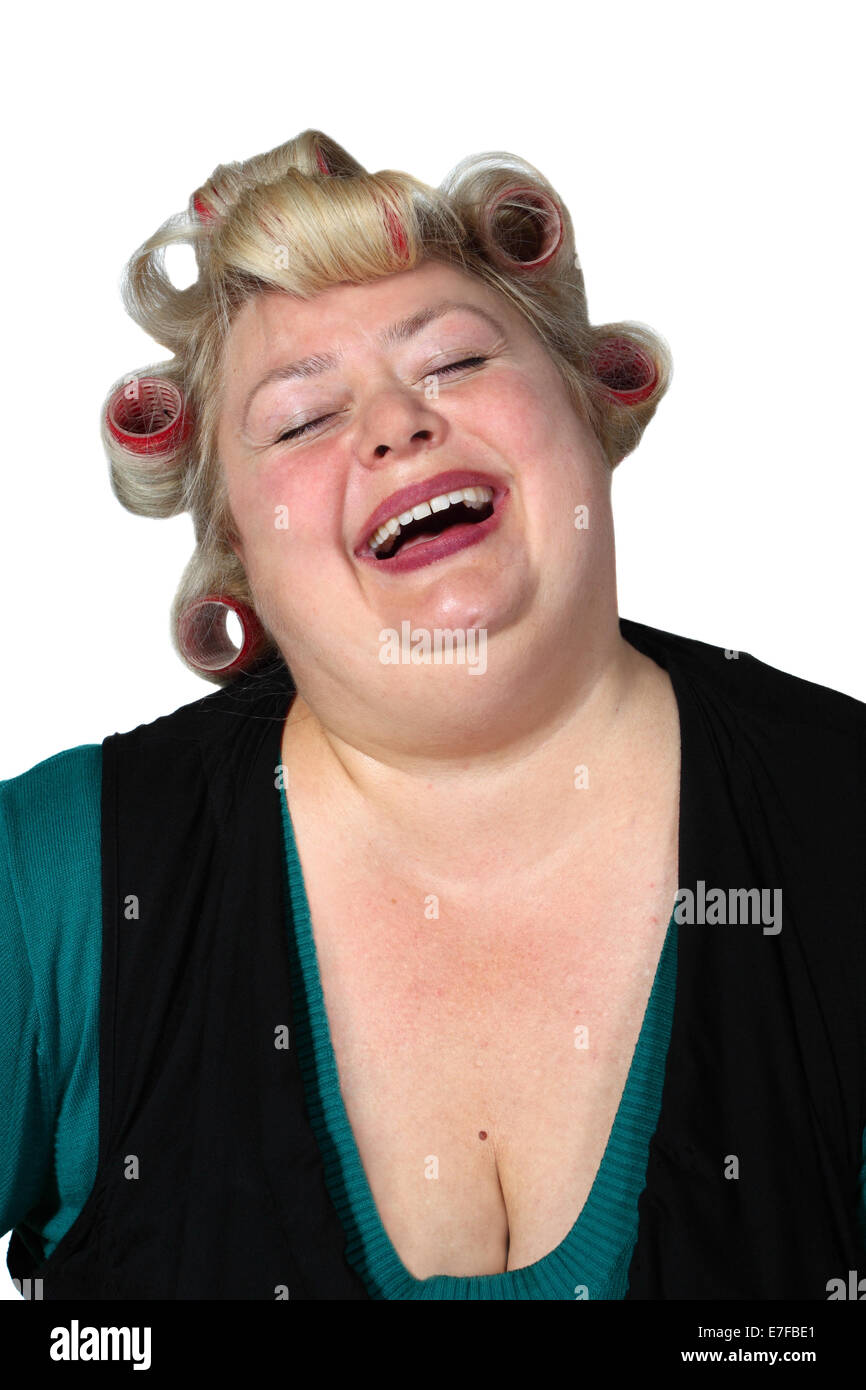 Chubby woman laughing hi-res stock photography and images - Alamy