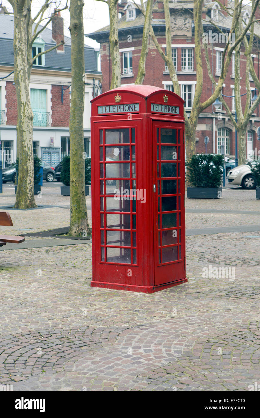 A British red phone box in Arras, France Stock Photo - Alamy