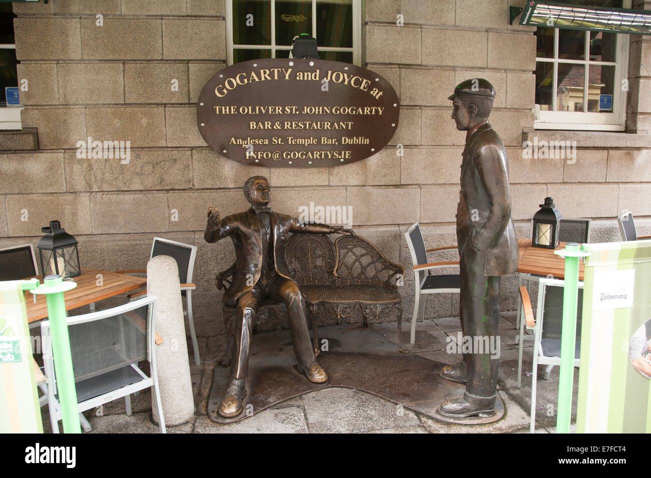 Gogarty and Joyce Sculpture at the Oliver Street John Gogarty Bar and ...