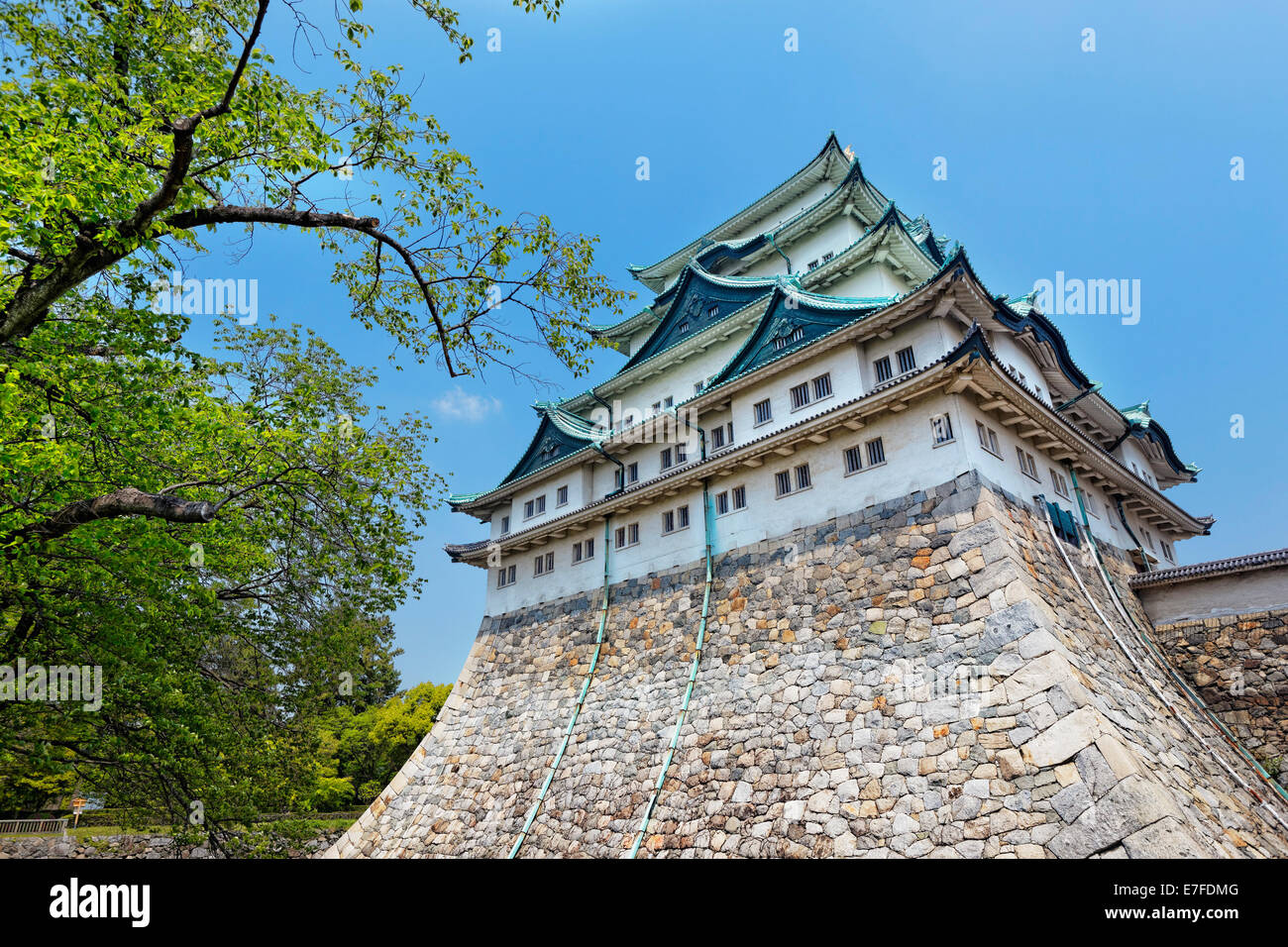 Nagoya castle atop with golden tiger fish head pair called "King Cha ...