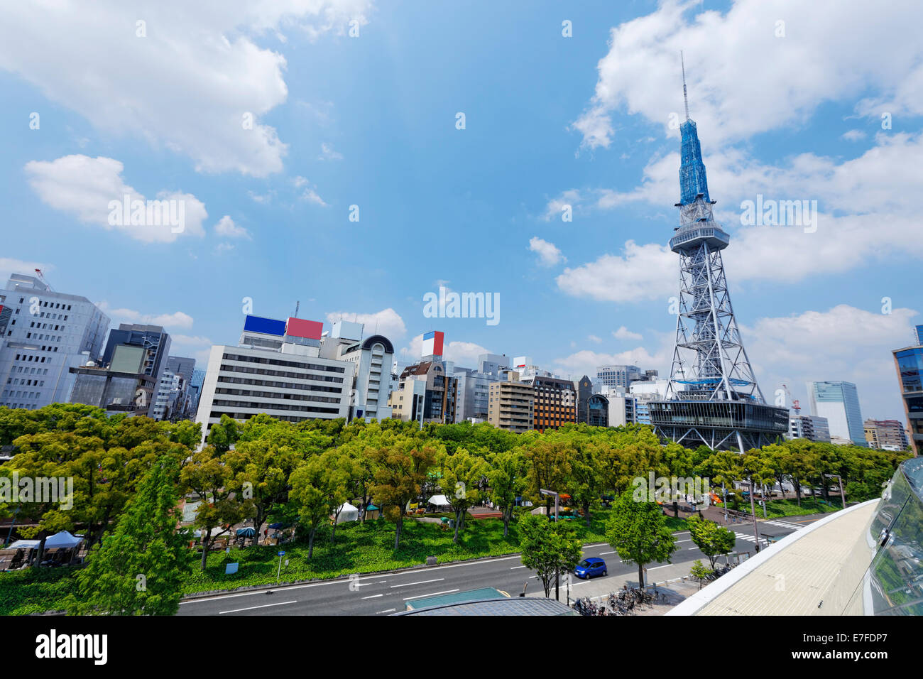 Nagoya, Japan city skyline with Nagoya Tower Stock Photo - Alamy