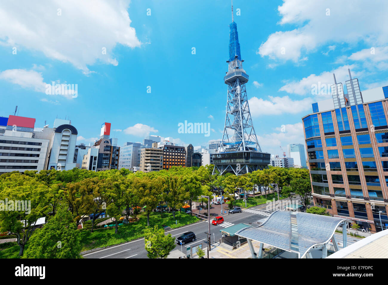 Nagoya, Japan city skyline with Nagoya Tower Stock Photo - Alamy