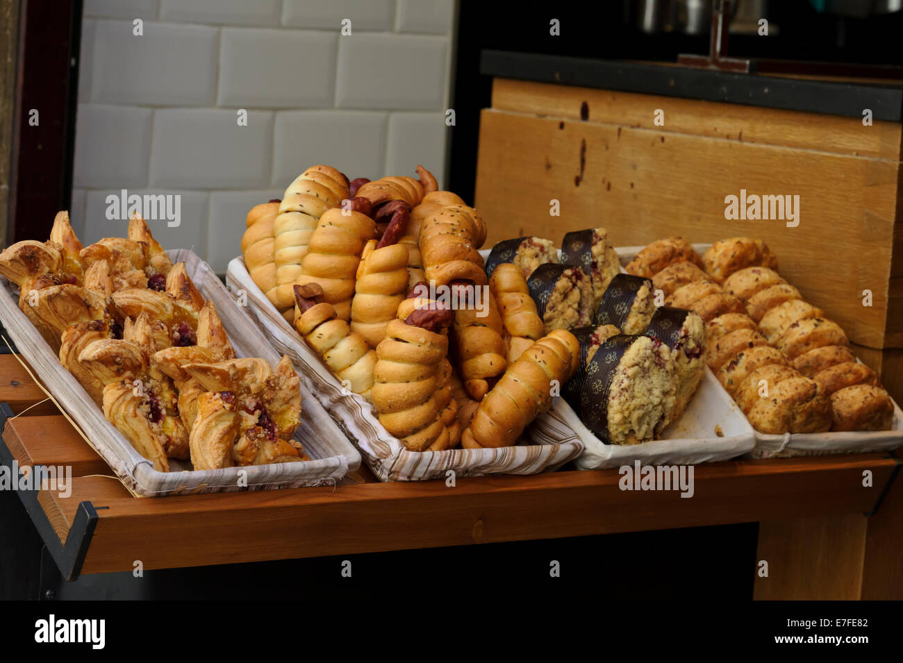 A selection of traditional pastries including the Trdeknik on sale in ...