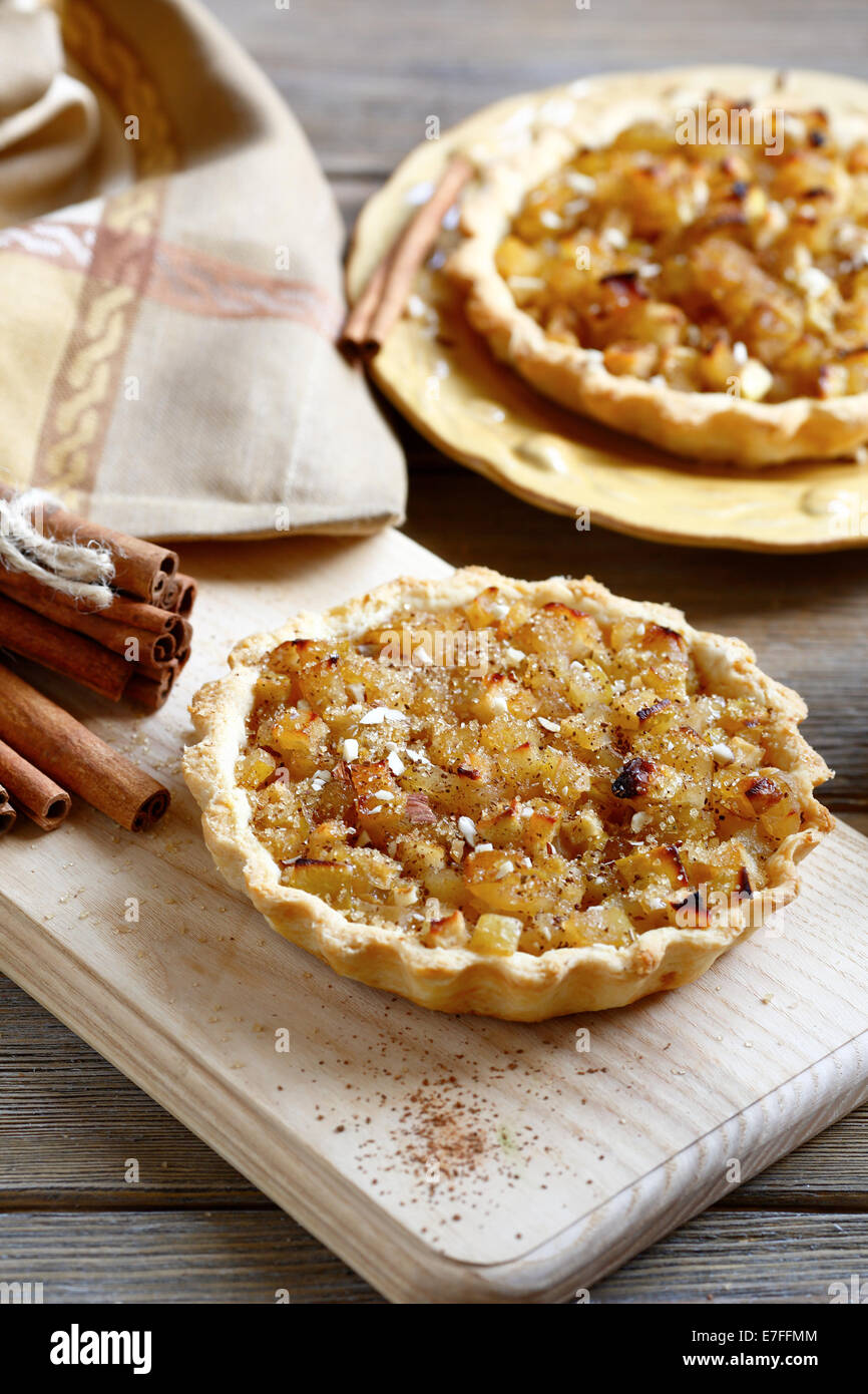 two tart with apples, tasty food Stock Photo - Alamy