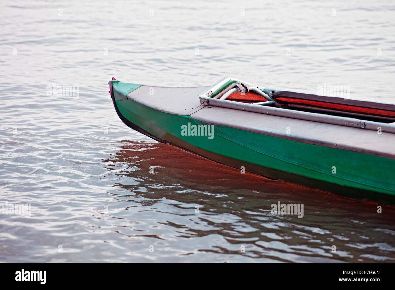 Canoe floating on lake hi-res stock photography and images - Alamy