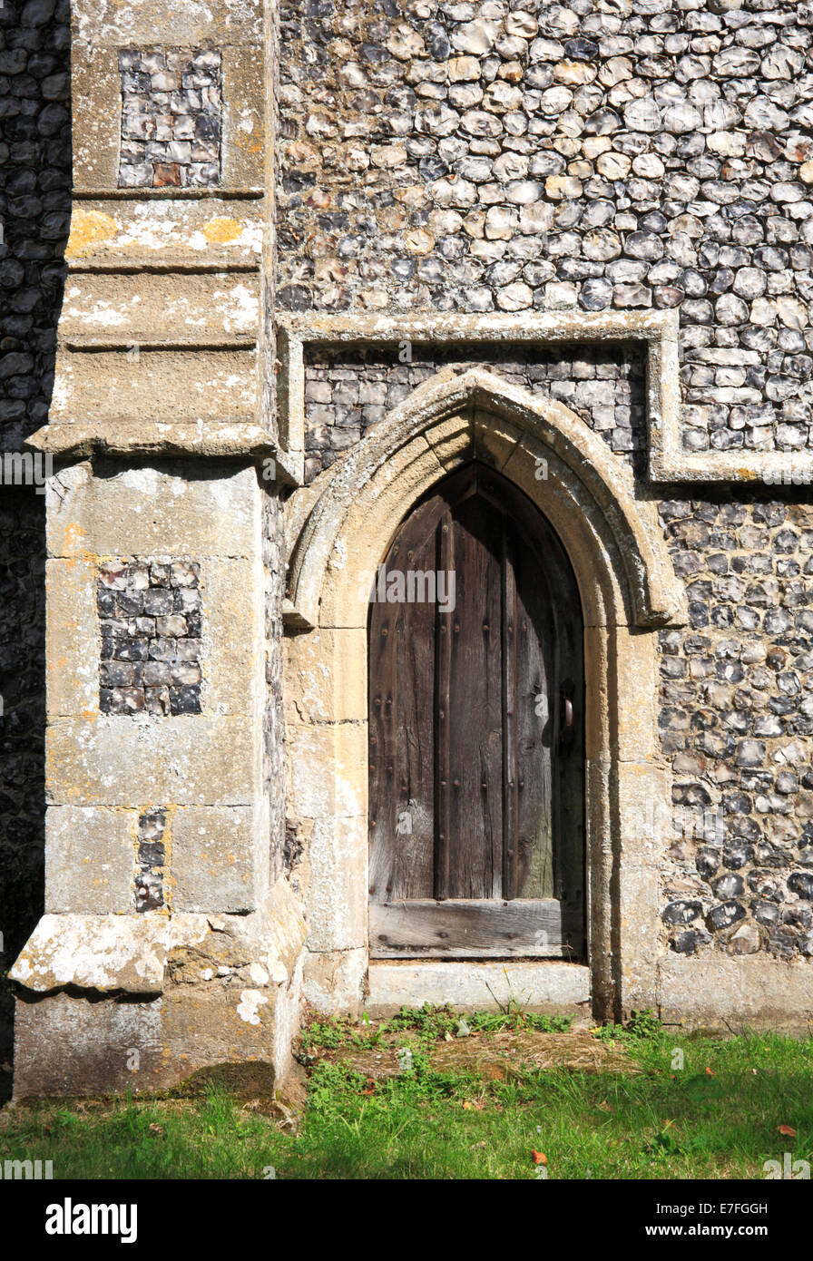 A view of the Priests door at the parish church of St Giles at ...