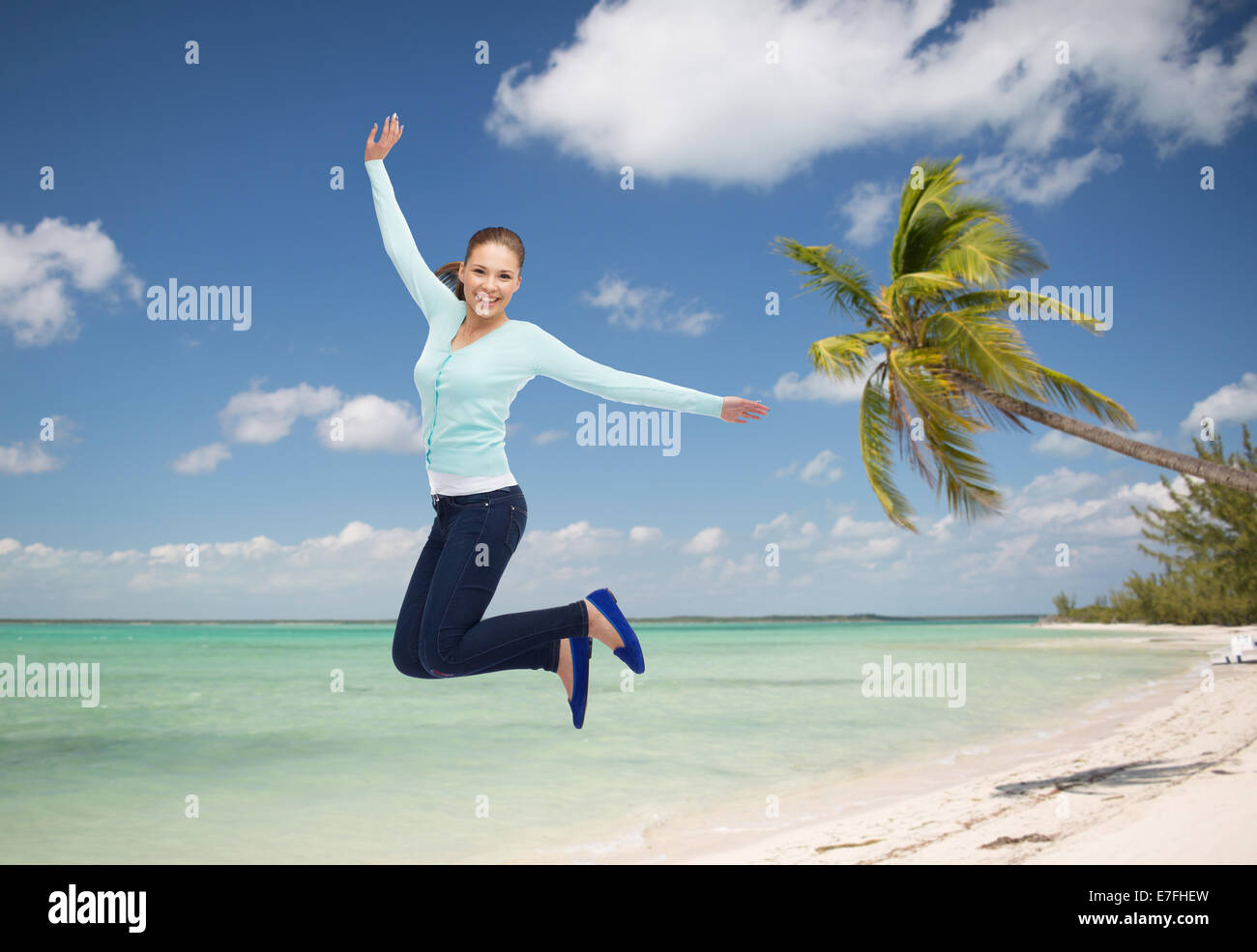 Girl jumping air hi-res stock photography and images - Alamy
