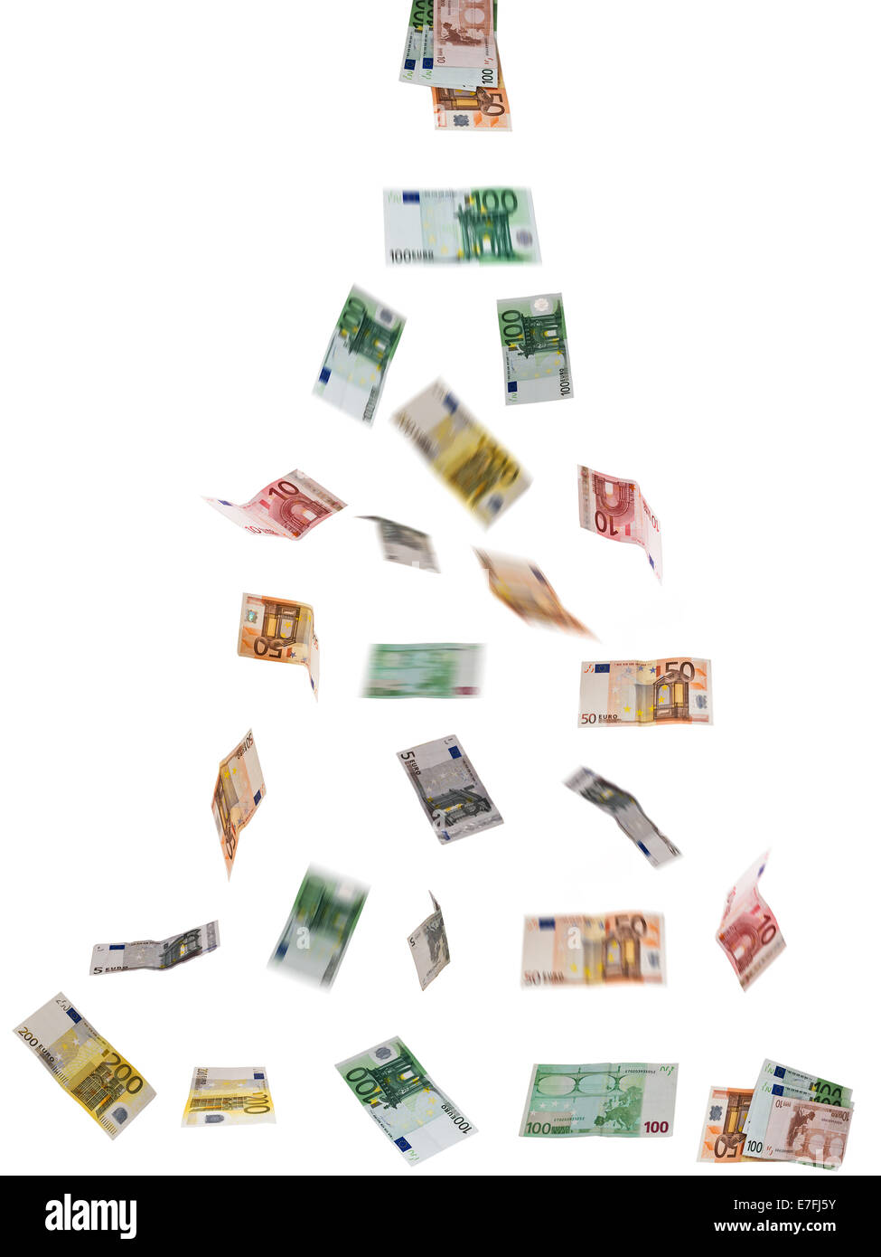 Falling Euro Money Stock Photo - Alamy