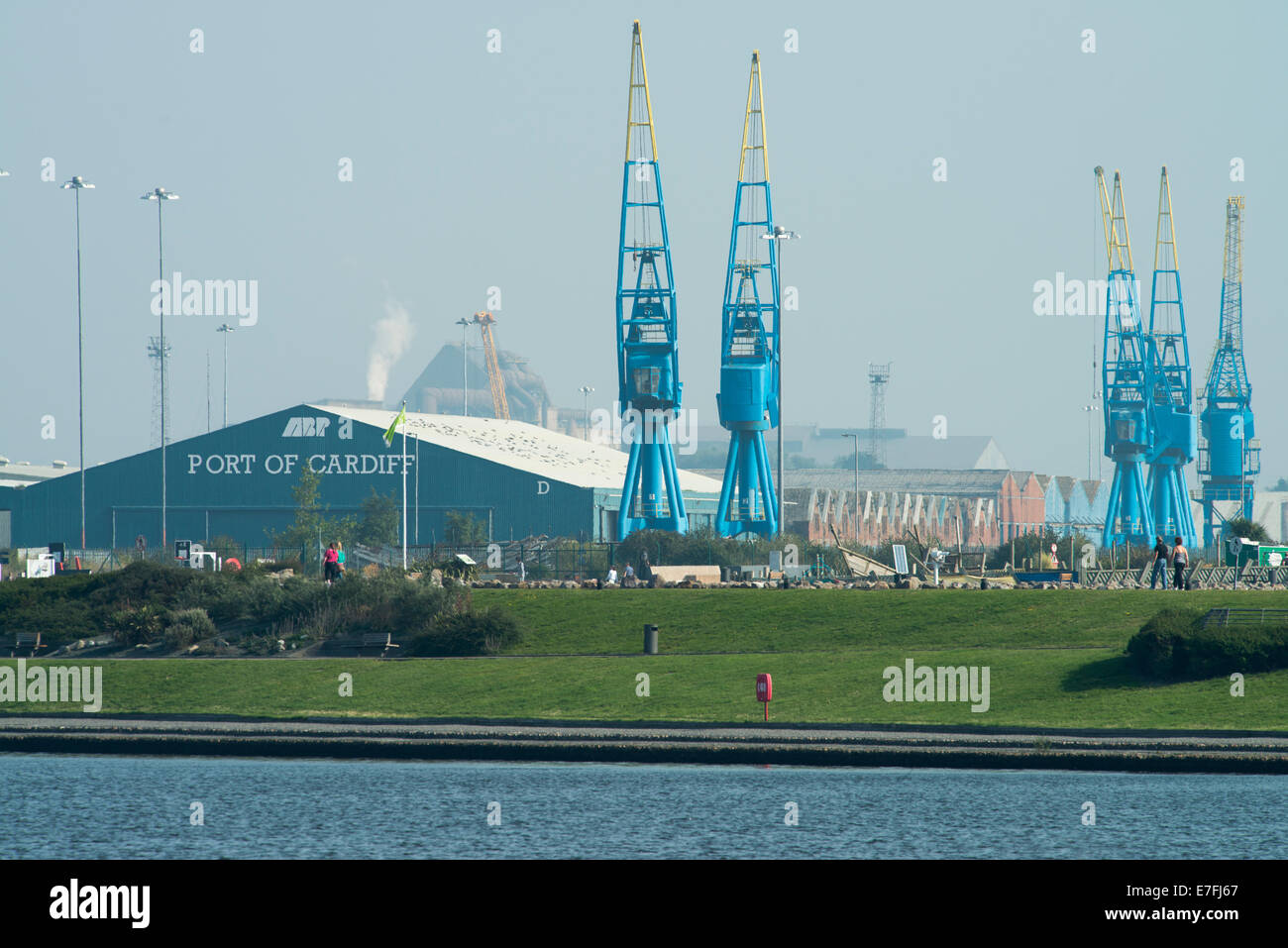 The Port of Cardiff and it's giant cranes visible beyond the Cardiff ...