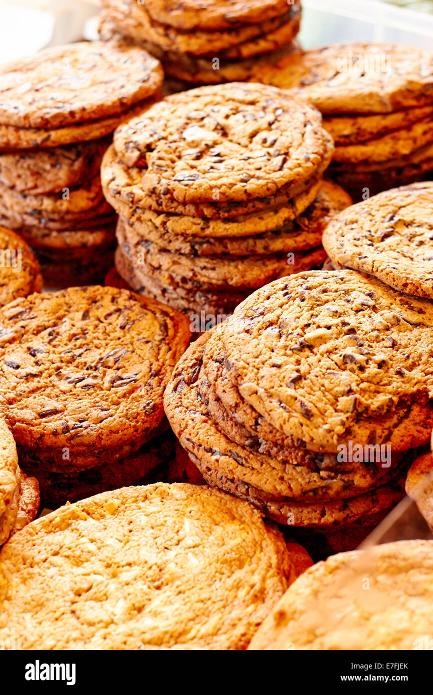 Chocolate chip cookies at the market Stock Photo - Alamy