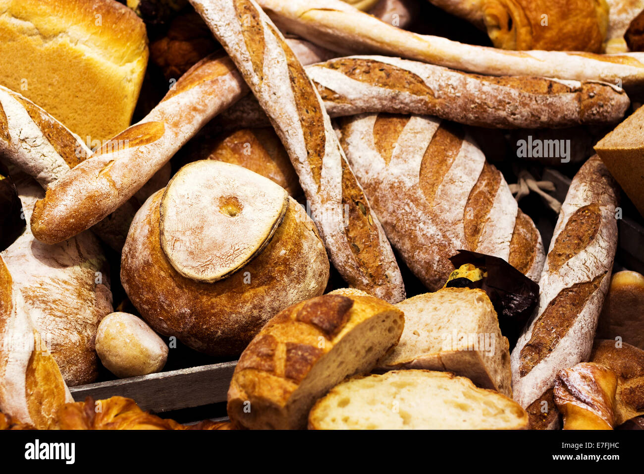 Baguette bread at the market Stock Photo - Alamy