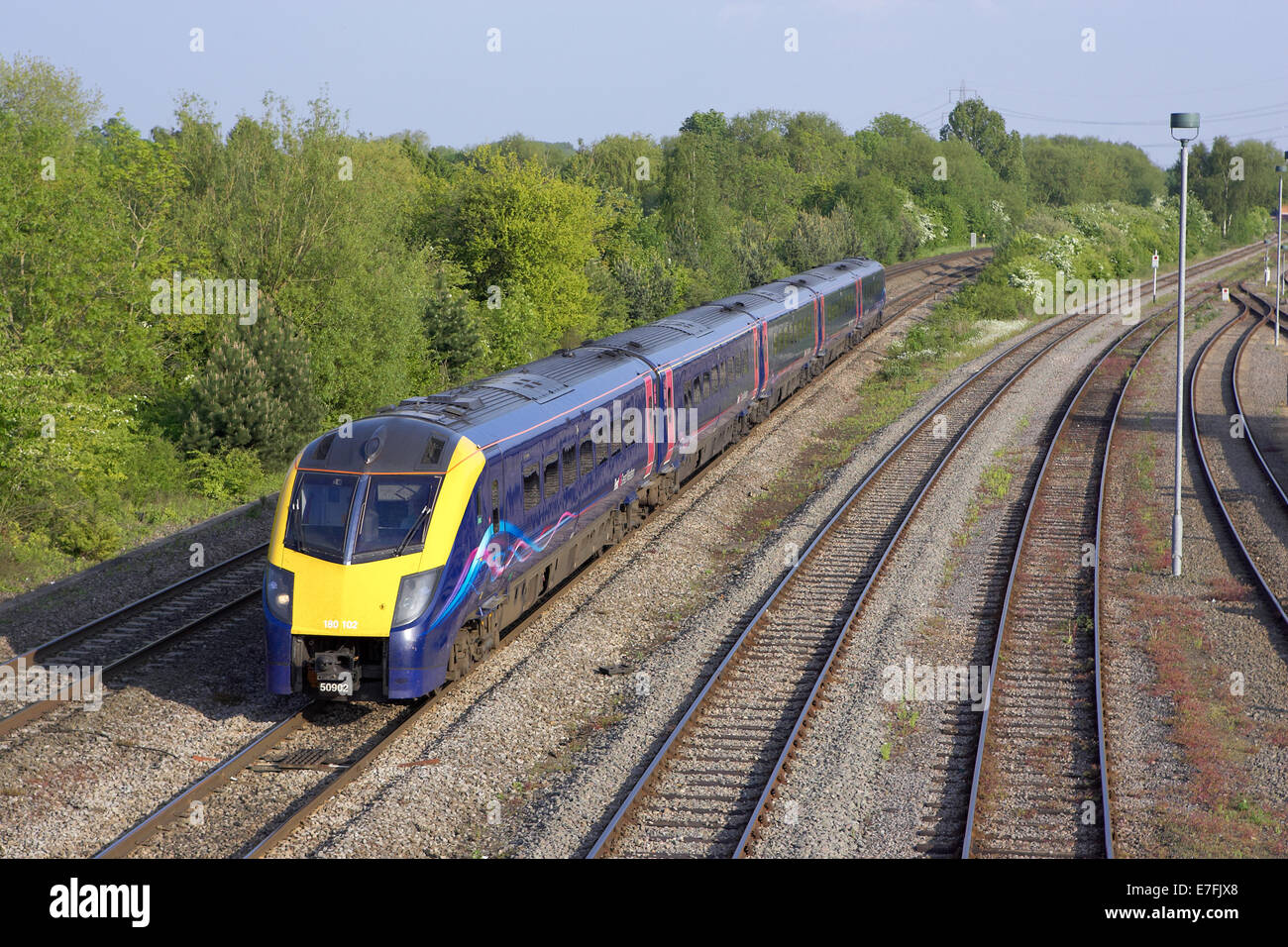 first great western class 180 no. 180 102 heads north through Hinksey ...