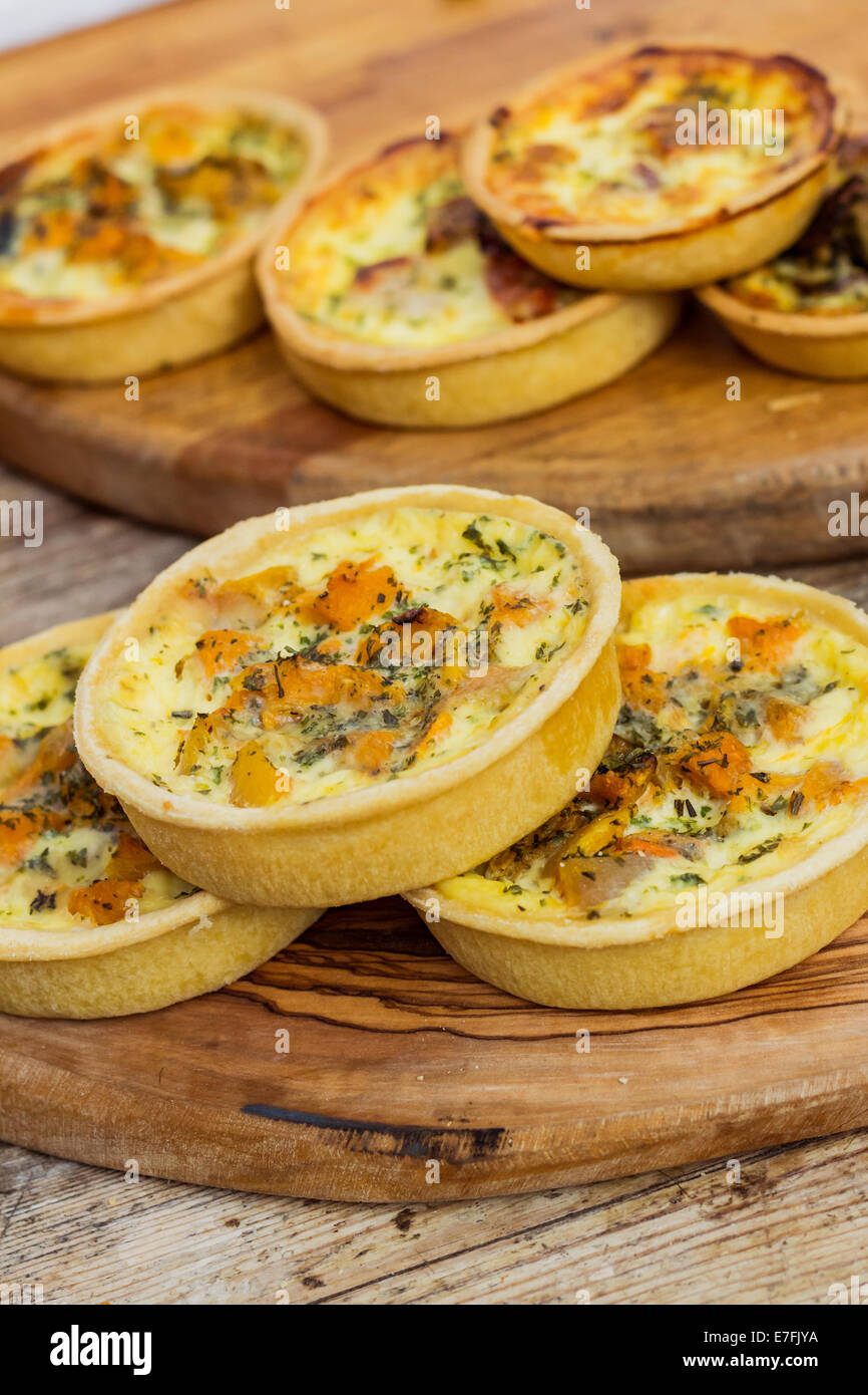 Quiche lorraine on a wooden slate Stock Photo - Alamy