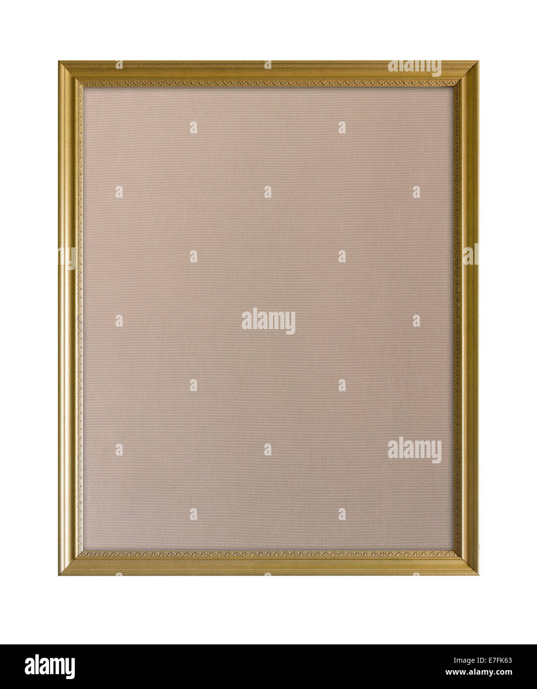 Cloth based pinboard or notice board inside a gold painted ornate ...