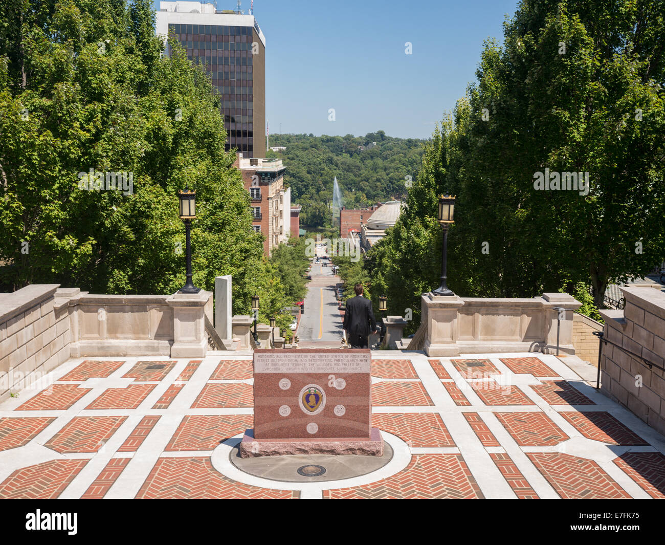 Purple Heart memorial on Monument Terrace designed in 1925 as series of ...