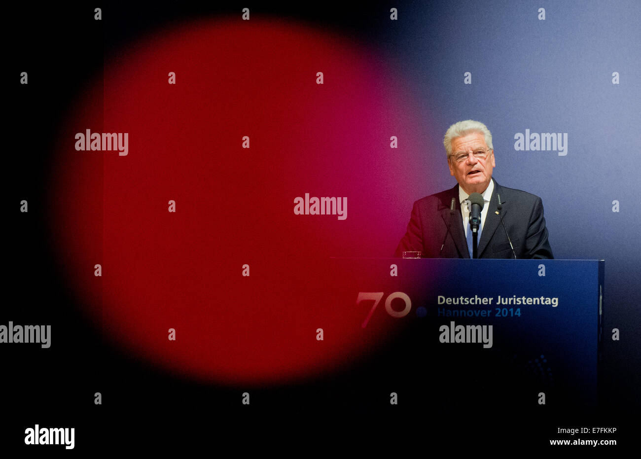 Hanover, Germany. 16th Sep, 2014. German President Joachim Guack speaks ...