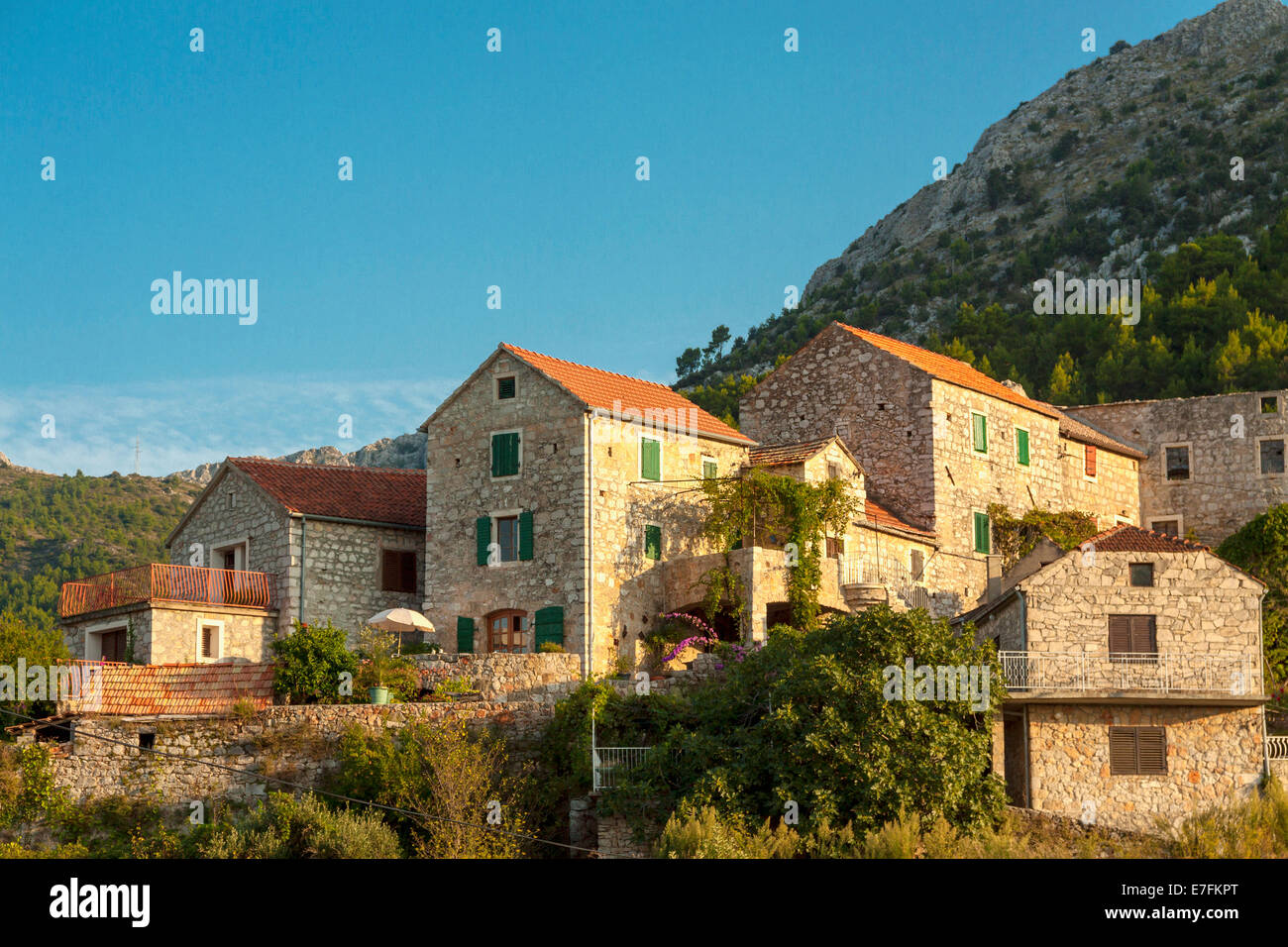 Pitve village on Hvar island, Croatia Stock Photo - Alamy
