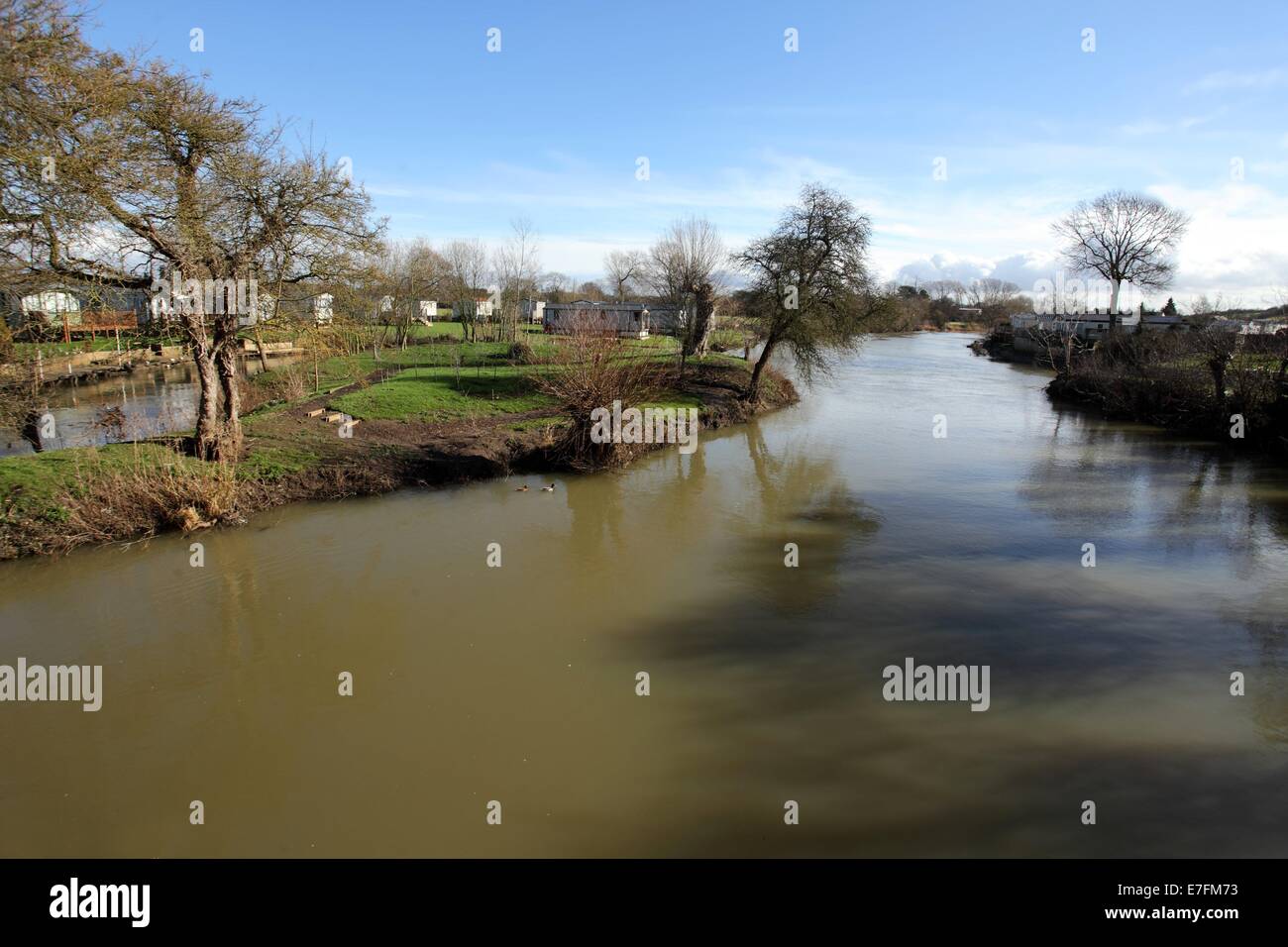 The river avon at Welford on Avon, Warwickshire, from Binton Bridge ...
