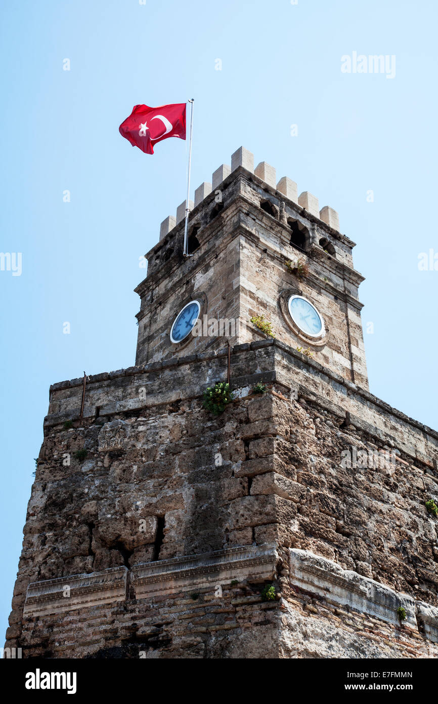 Ottoman era clock tower in Antalya Stock Photo - Alamy