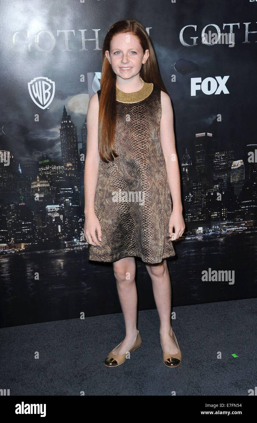 New York, NY, USA. 15th Sep, 2014. Clare Foley at arrivals for GOTHAM ...