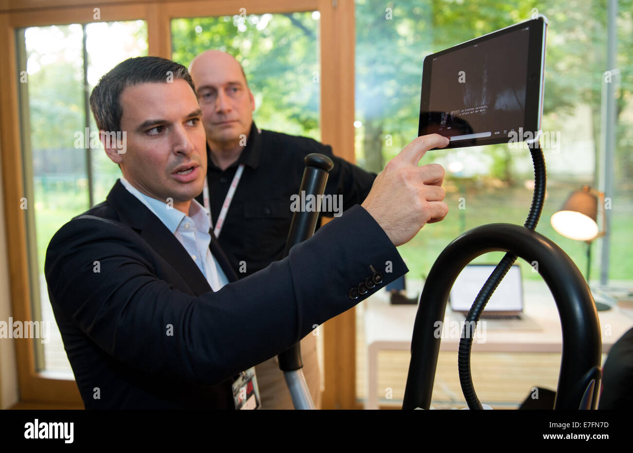 Bernd Hoidin (R), Director Device Certification of Netflix, and Rene ...