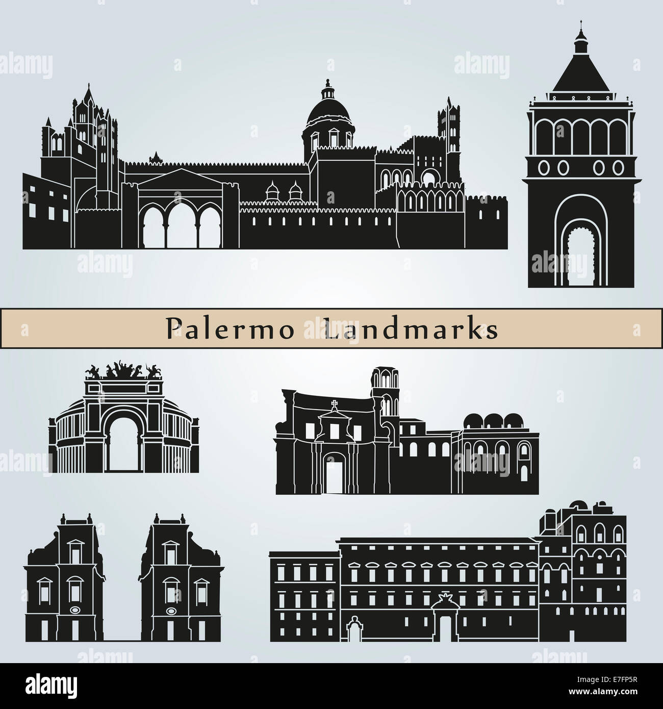 Palermo landmarks and monuments Stock Photo - Alamy