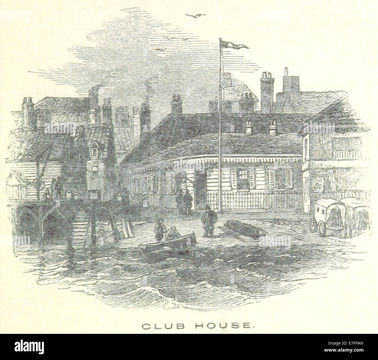 Illustration from the 1851 ECR publication, showing the Club House in ...