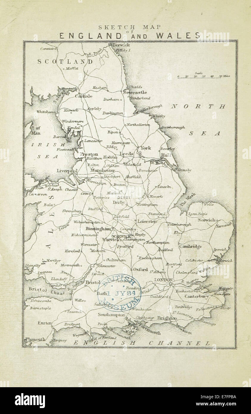 Sketch map from the 1884 publication by A.C. Black, featuring a ...