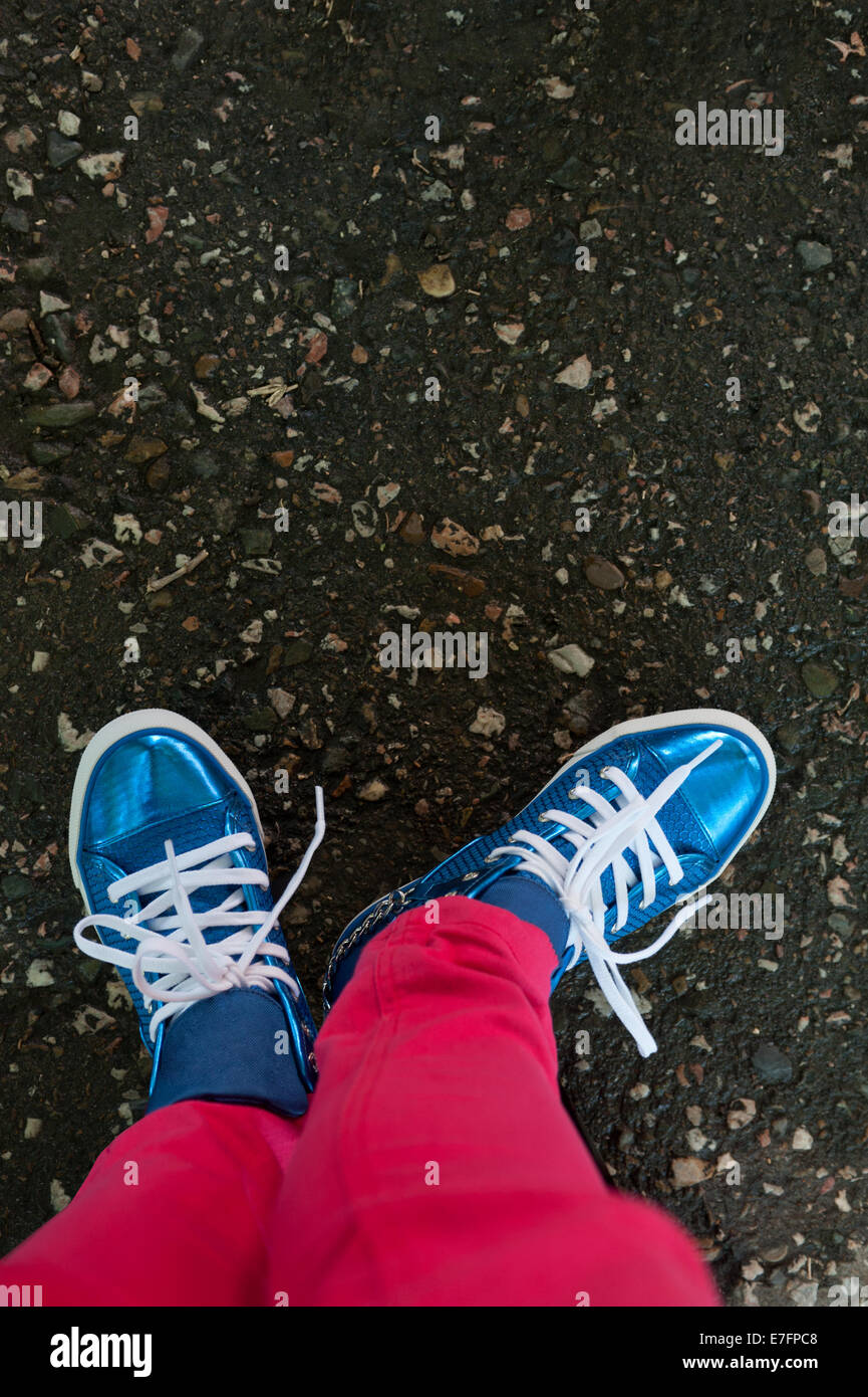 High angle legs walking hi-res stock photography and images - Alamy