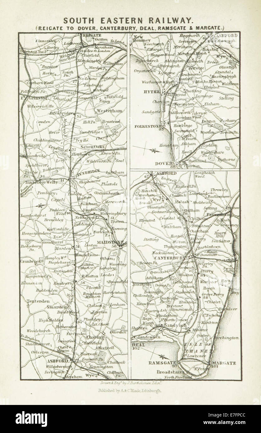 The 1884 illustration from 'South Eastern Railway' showcases the ...