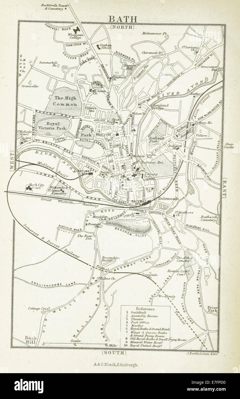 Illustration from EW's 1884 publication, showing a depiction of Bath ...